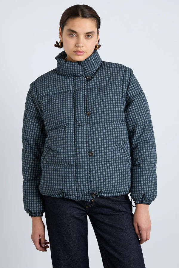 PEARL GINGHAM PUFFER | Garmentory