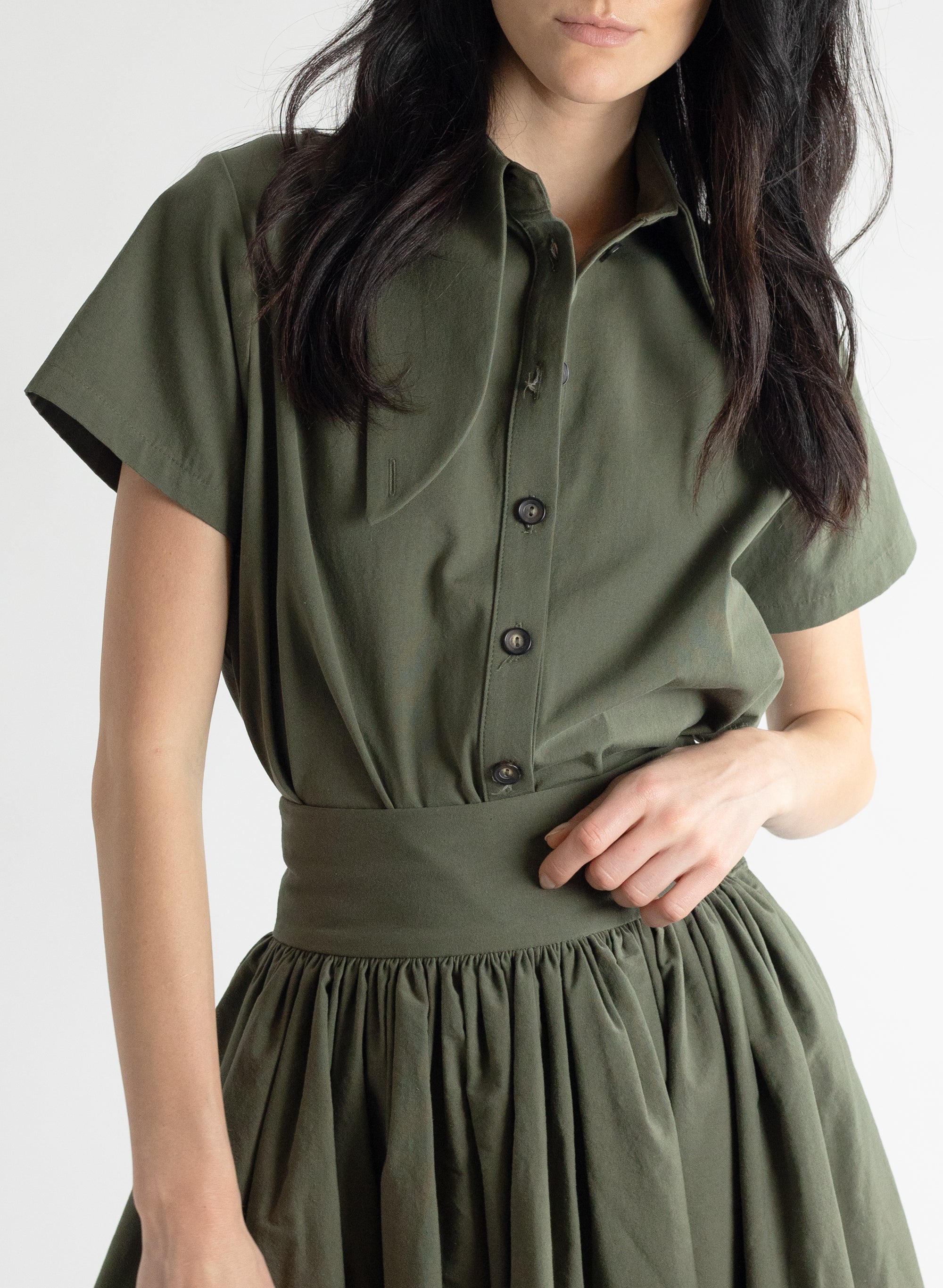 Meg Mercado Shirt - Army | Garmentory