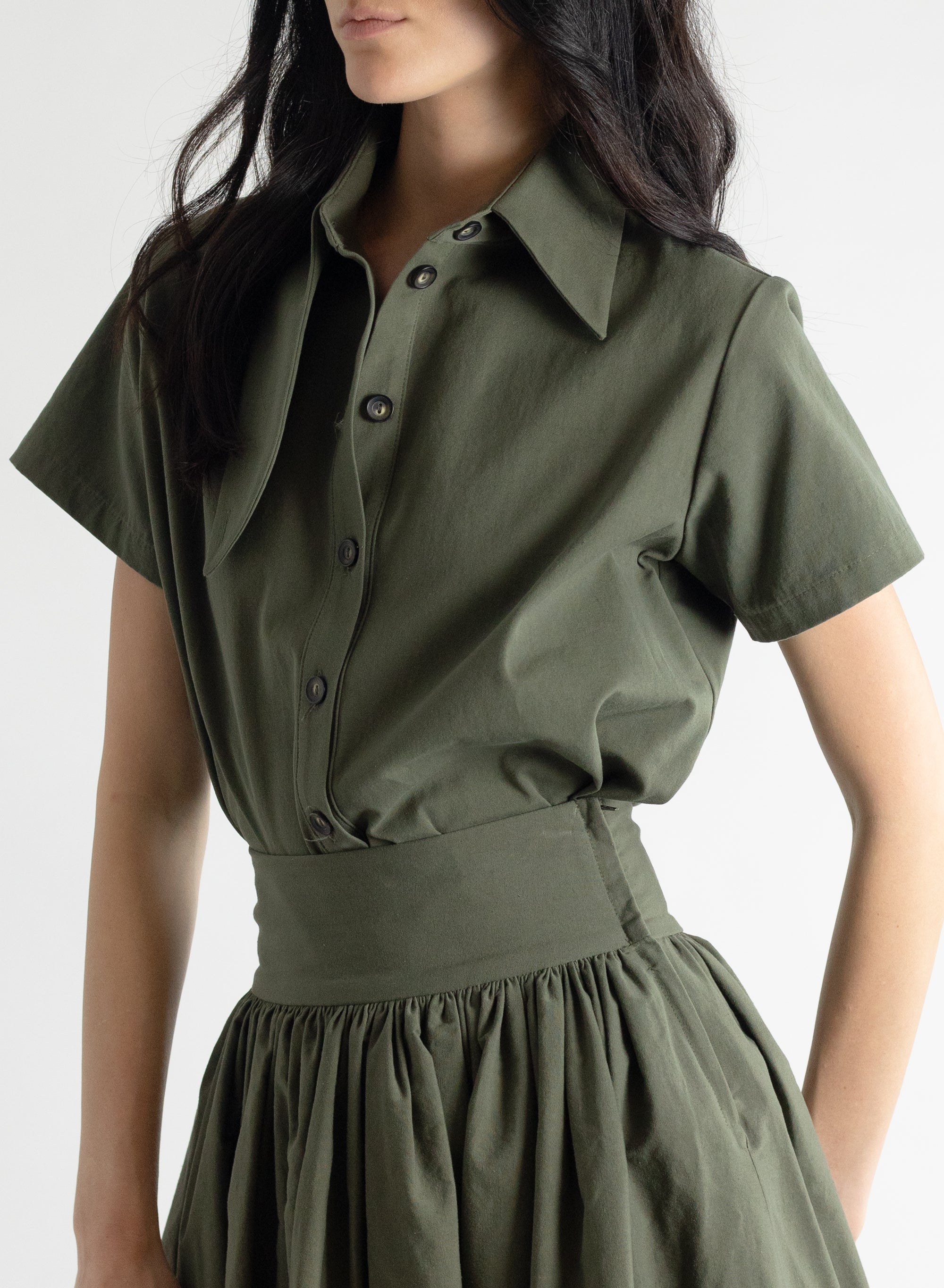 Meg Mercado Shirt - Army | Garmentory