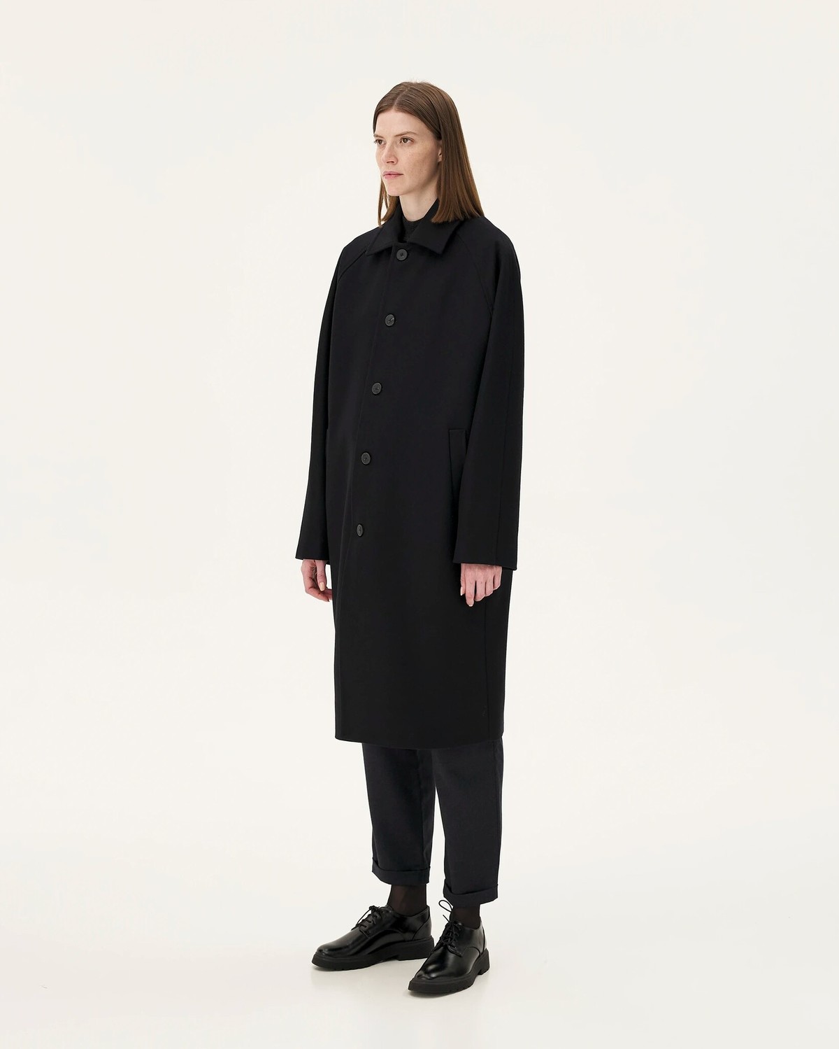 Noyoco Mac Mayfair Recycled Wool Coat - Midnight Blue | Garmentory