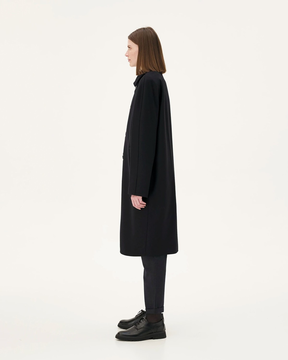 Noyoco Mac Mayfair Recycled Wool Coat - Midnight Blue | Garmentory