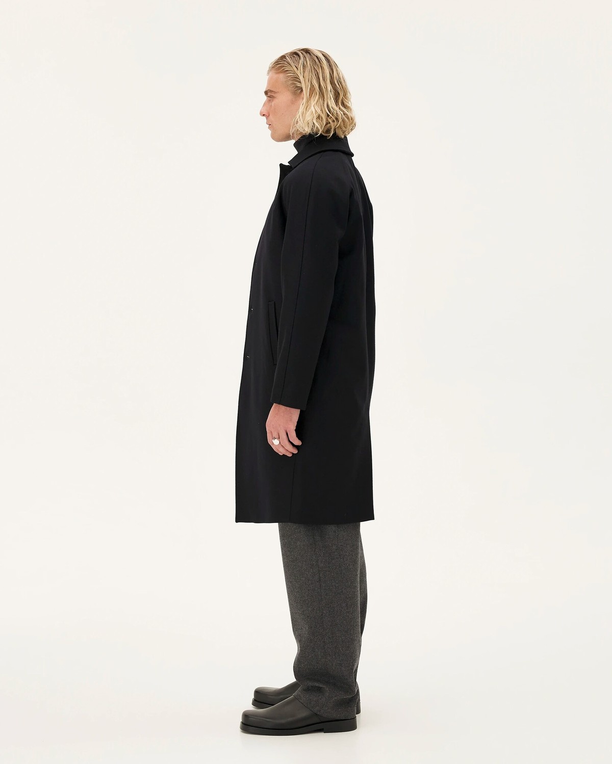 Noyoco Mac Mayfair Recycled Wool Coat - Midnight Blue | Garmentory