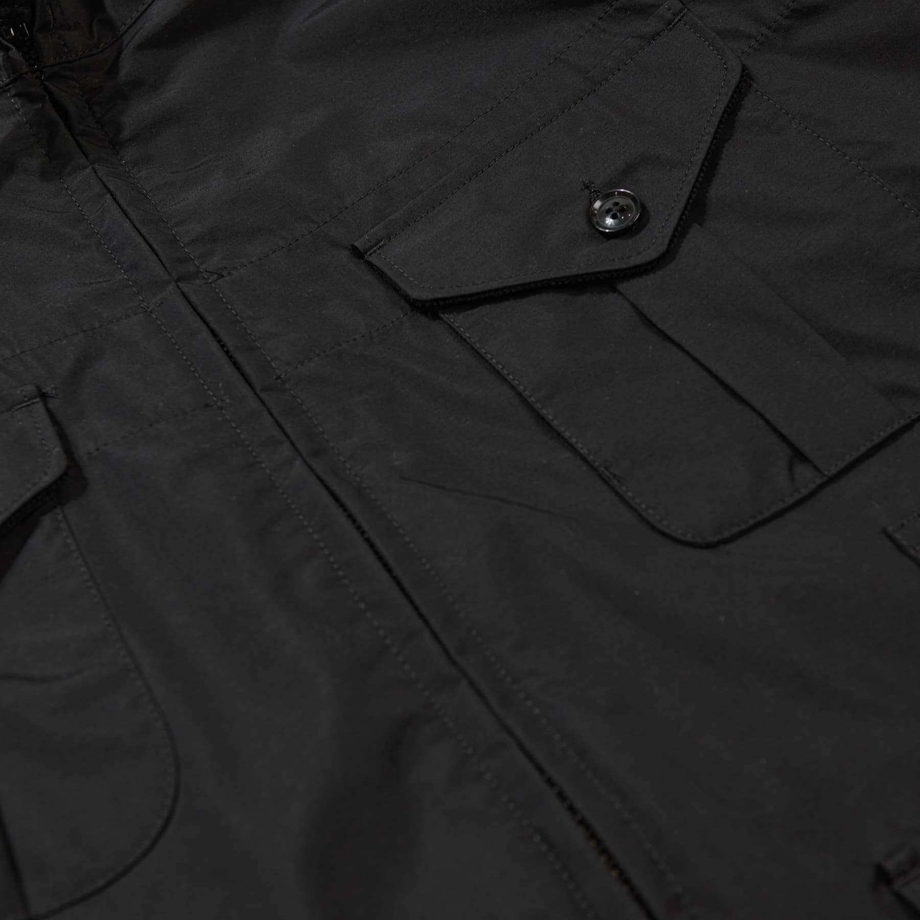 Engineered Garments Nylon 3 Layer Cloth Field Parka - Black | Garmentory