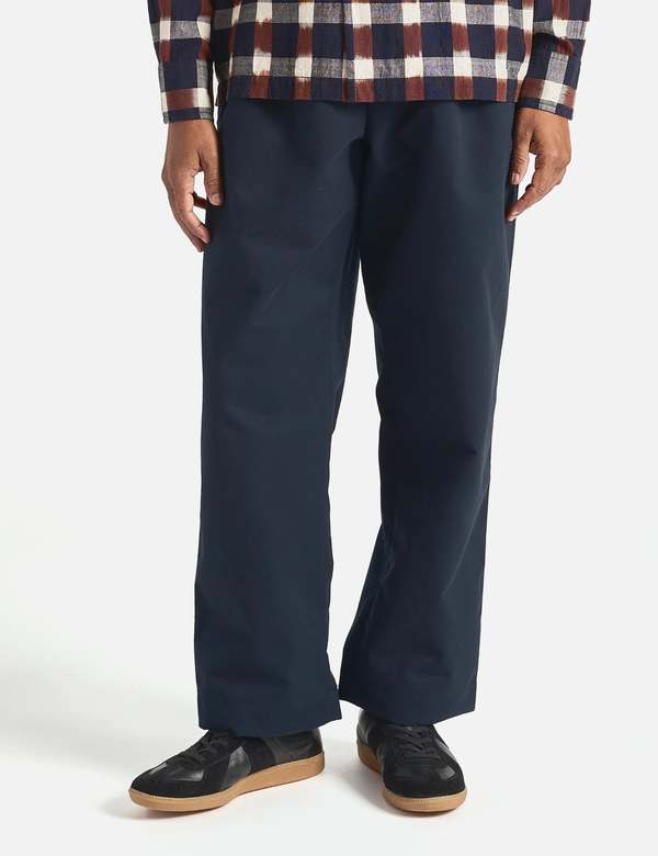 Universal Works Duke Brushed Polytech Pant - Navy Blue | Garmentory