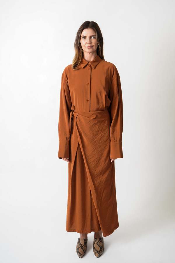 Christian Wijnants Dimya Dress - rust | Garmentory