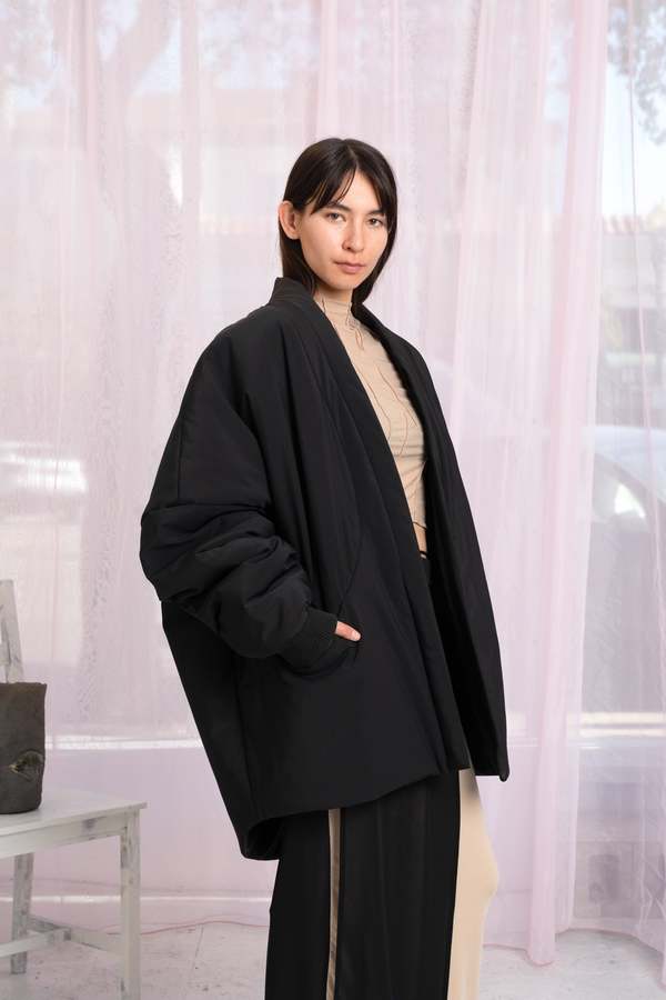 Mercy House Night Wolf Bomber Jacket - Black | Garmentory