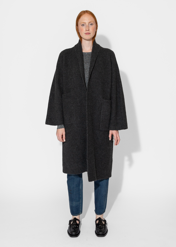 Lauren Manoogian Double Face Long Coat - Ink | Garmentory