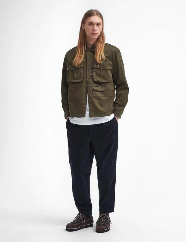 Barbour Heritage Oakmoor Oversized Shirt Jacket - Olive Green | Garmentory