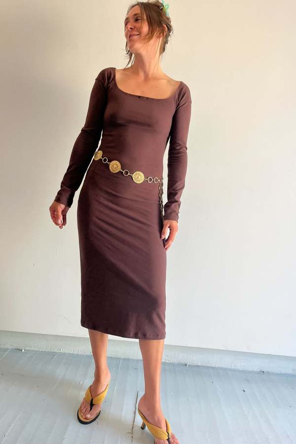 Gil Rodriguez El Tigre Midi Dress - Chocolate | Garmentory