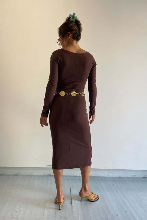Gil Rodriguez El Tigre Midi Dress - Chocolate | Garmentory