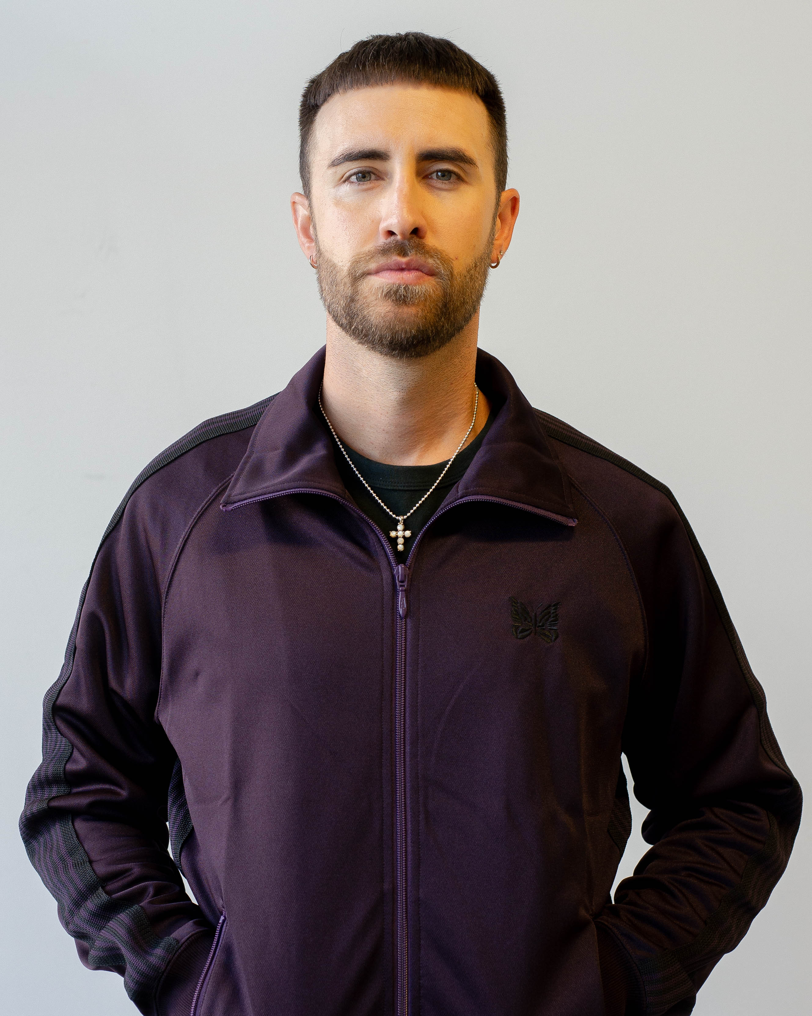 Needles Track Poly Smooth Jacket - Dk. Purple | Garmentory