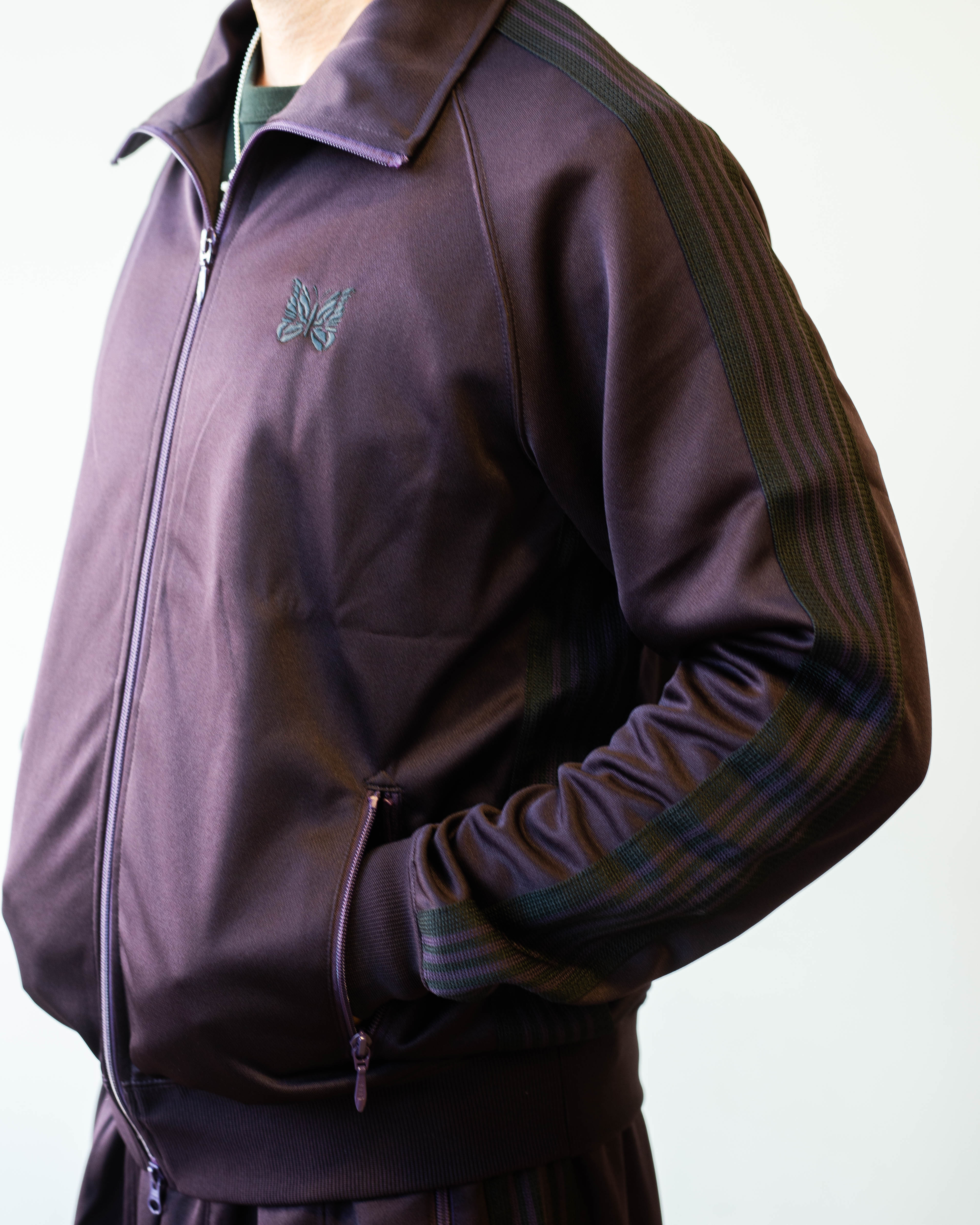 Needles Track Poly Smooth Jacket - Dk. Purple | Garmentory