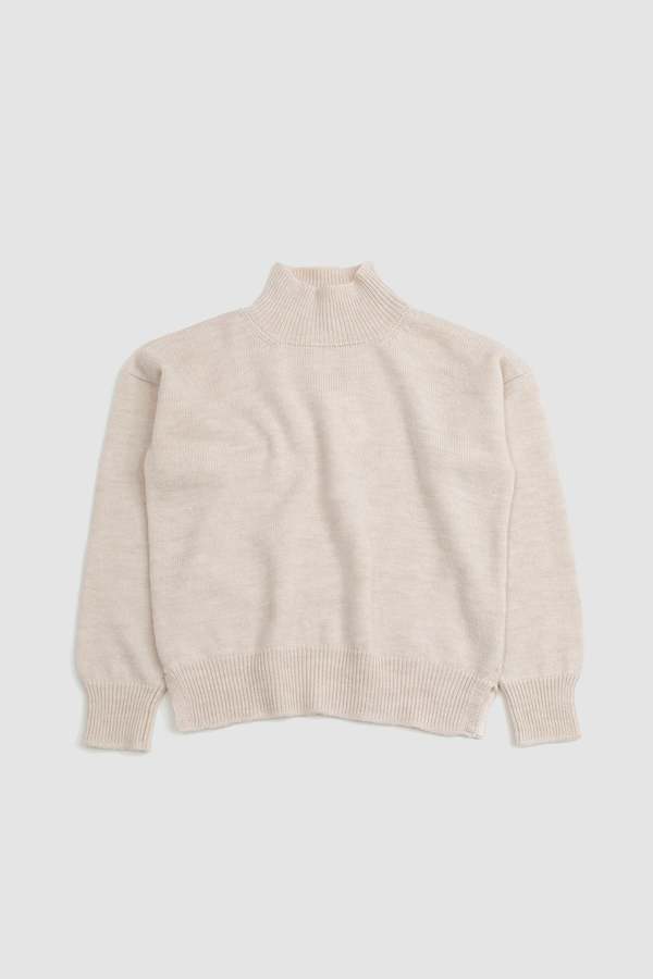 Margaret Howell Dry Merino Roll Neck - Light Natural | Garmentory