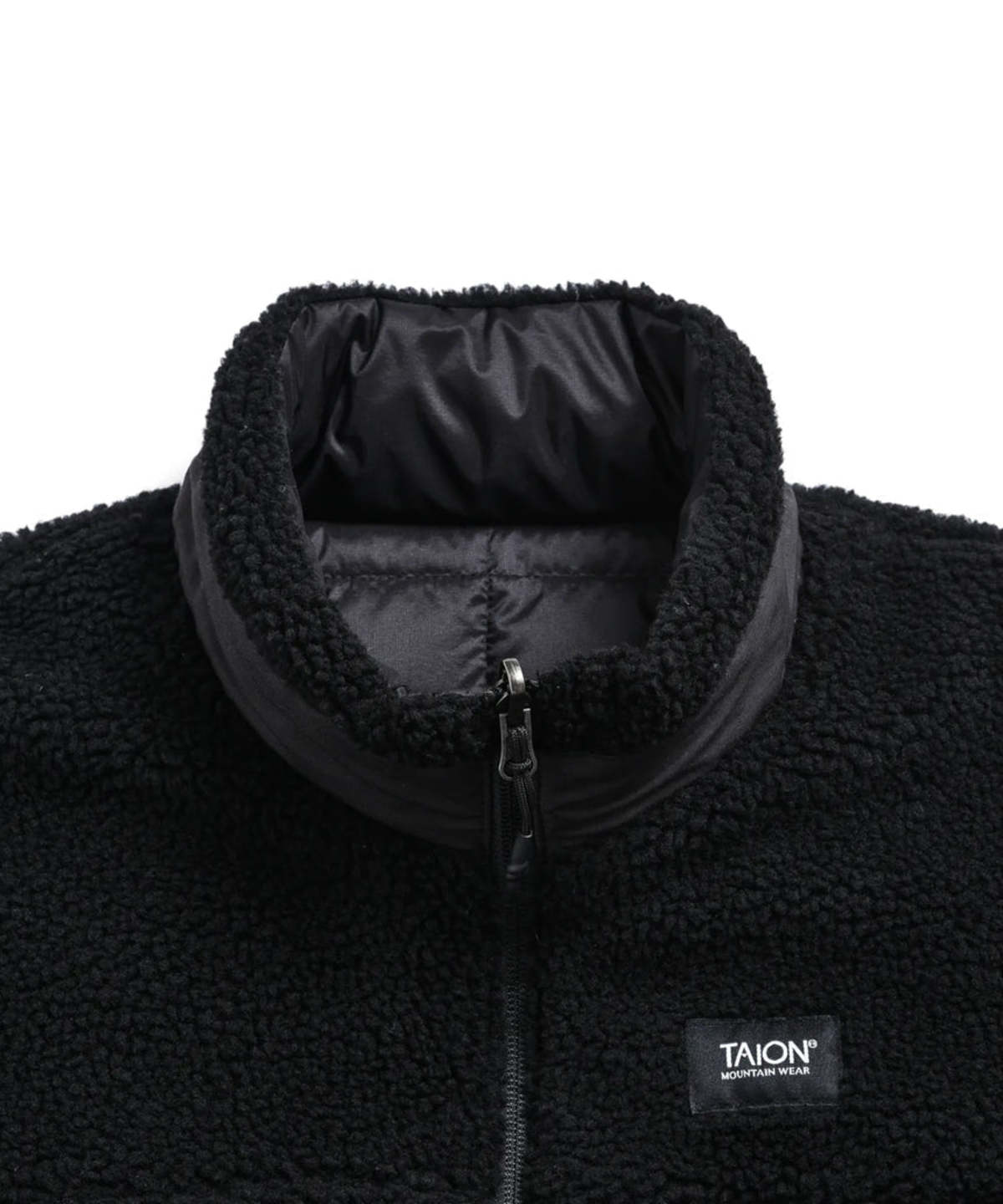 TAION Reversible Soft Boa Down Jacket - Black/Black | Garmentory