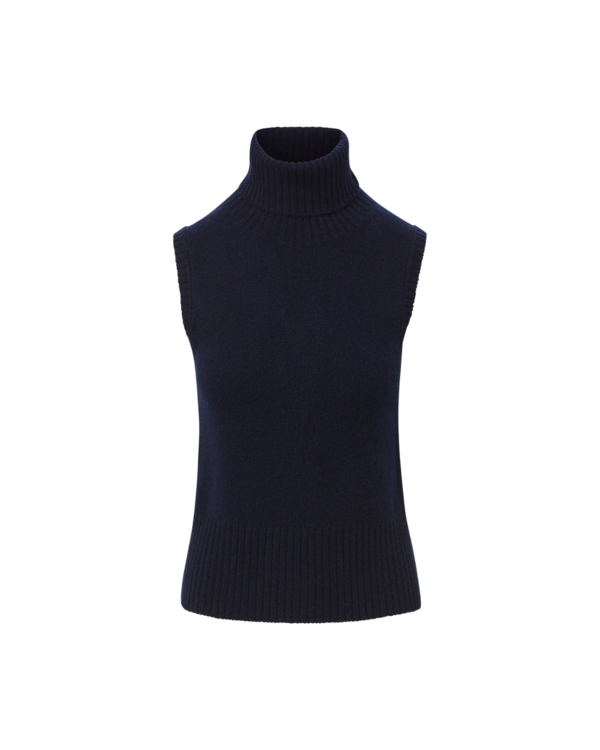 Veronica Beard Mazzy Cashmere Shell - Navy | Garmentory