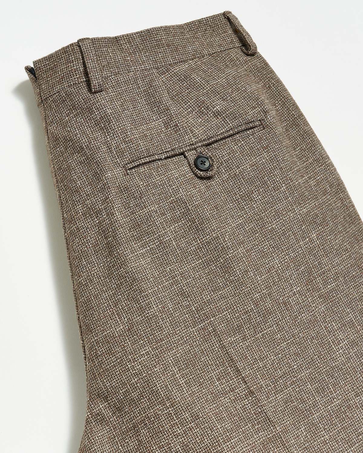 REID Flat Front Trouser - Black Brown | Garmentory