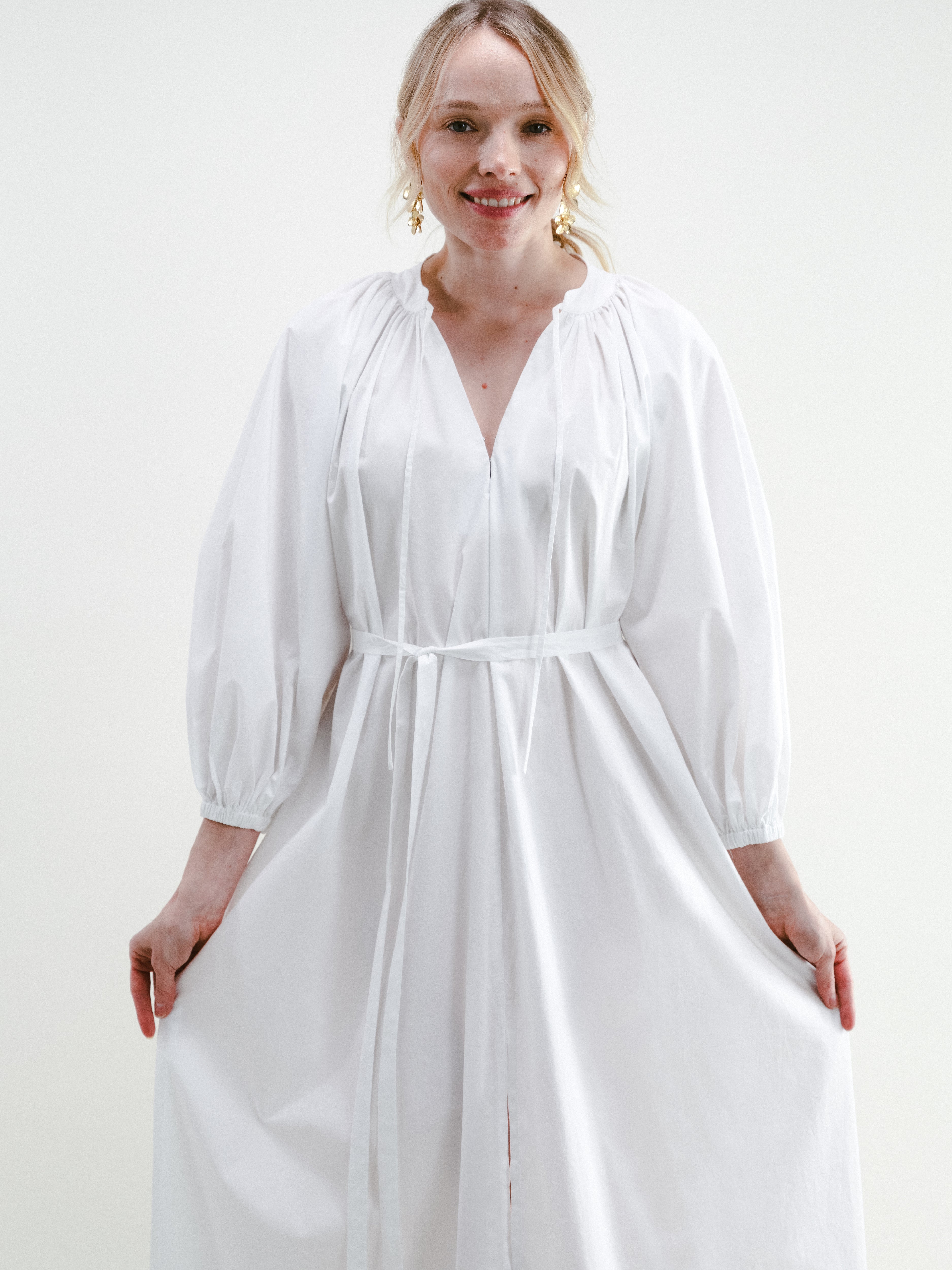 Darling Balcony Dress - Bright White | Garmentory