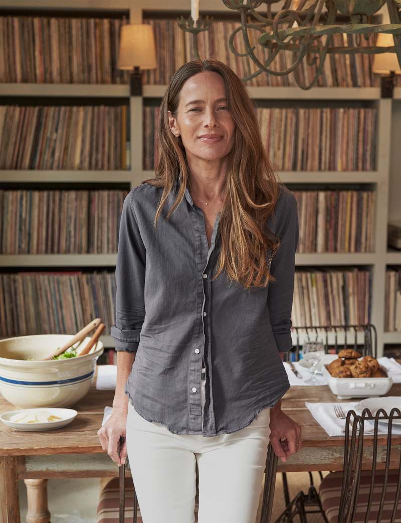 Frank & Eileen Barry Button Up - Stonewash Indigo | Garmentory