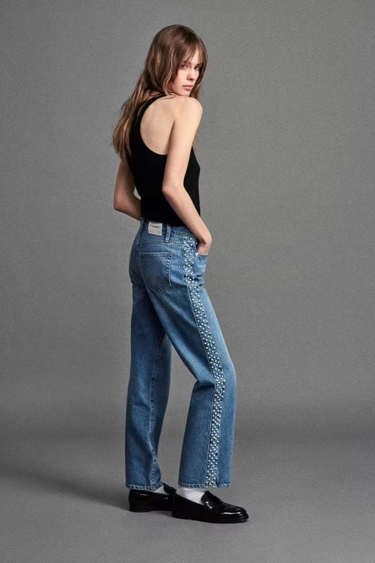 FRAME Denim Atelier Le Jane Crop - Daylight Pearl | Garmentory