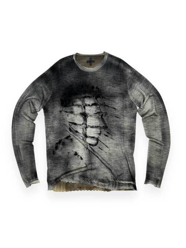 MD75 Face Sweater - Taupe/Black | Garmentory