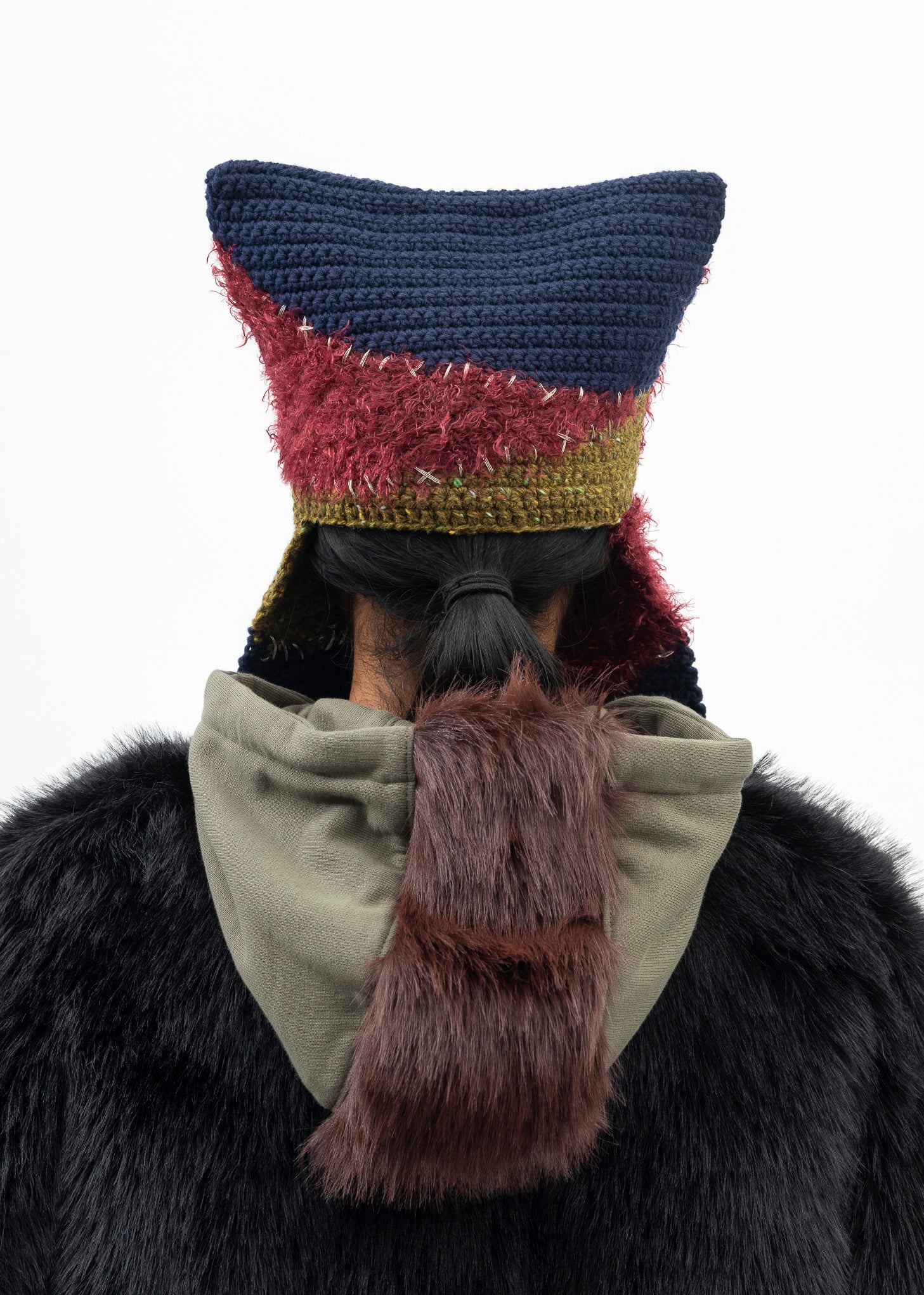 Kidill Who Killed Bambi Hand Knit Beanie - Navy Blue Multi | Garmentory