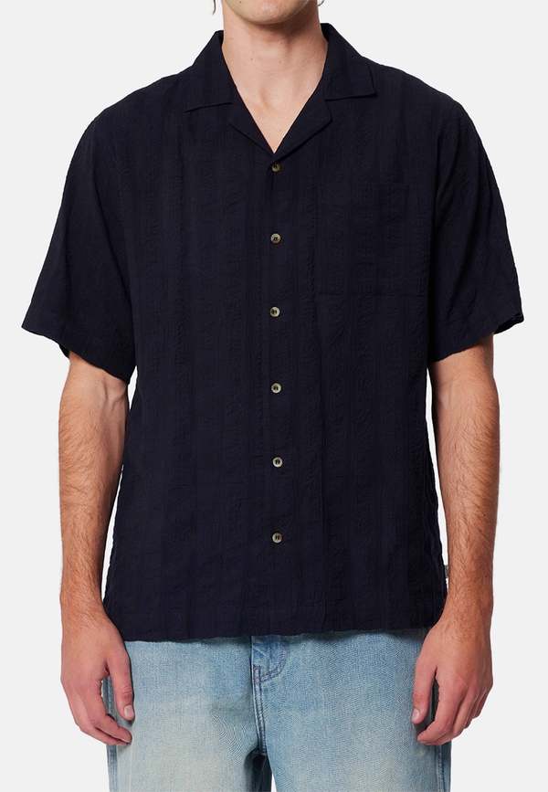 Rollas Bowler Seersucker Shirt - Vintage Black | Garmentory