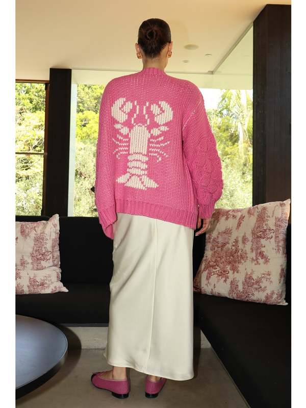 Bailey Rose Lobster Knit Cardigan - Pink | Garmentory