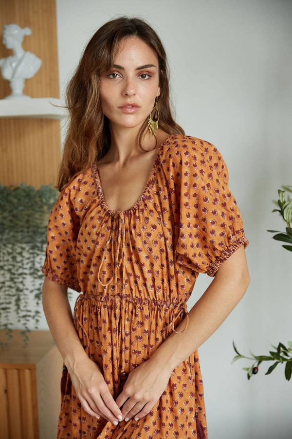 The Fox and The Mermaid - Block Printed Amboseli Dress | Garmentory