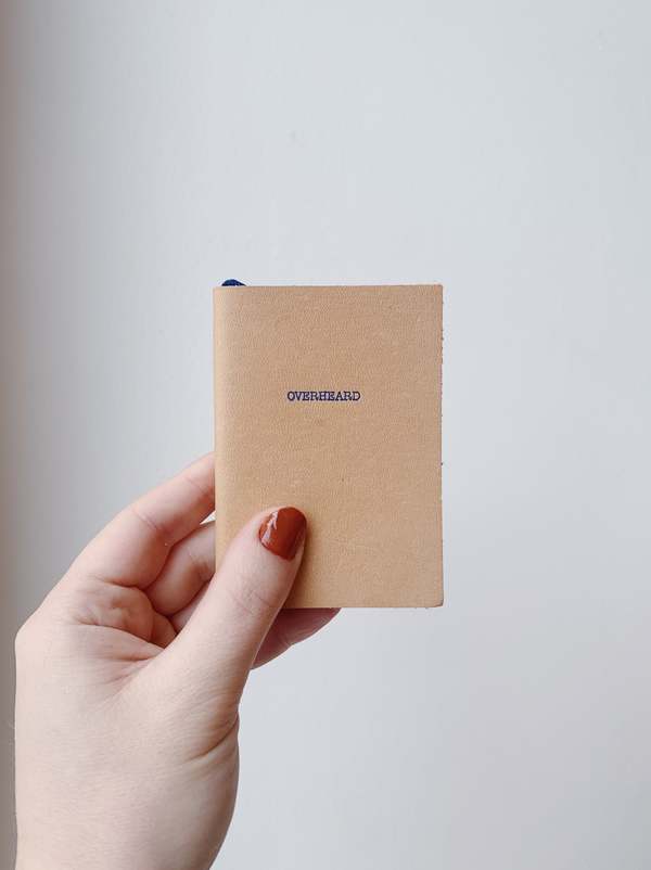 Graphic Image Overheard Mini Leather Journal | Garmentory