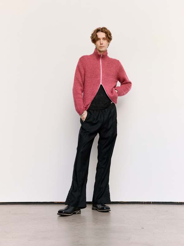 Our Legacy Uncut Softest Mohair Silk Float Funnel - Ruby | Garmentory