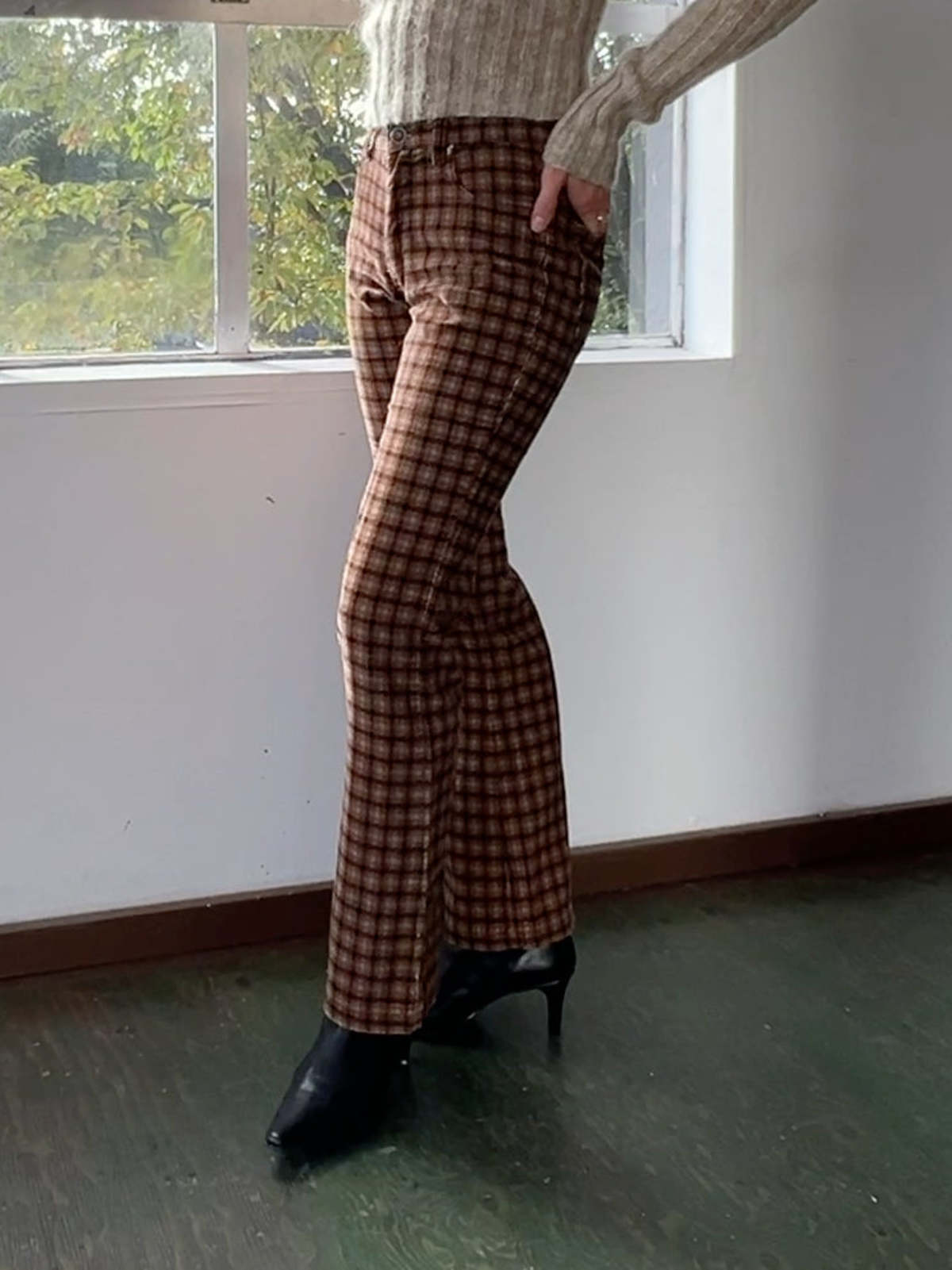 Vintage Brown Corduroy Bootcut Pants - Brown | Garmentory