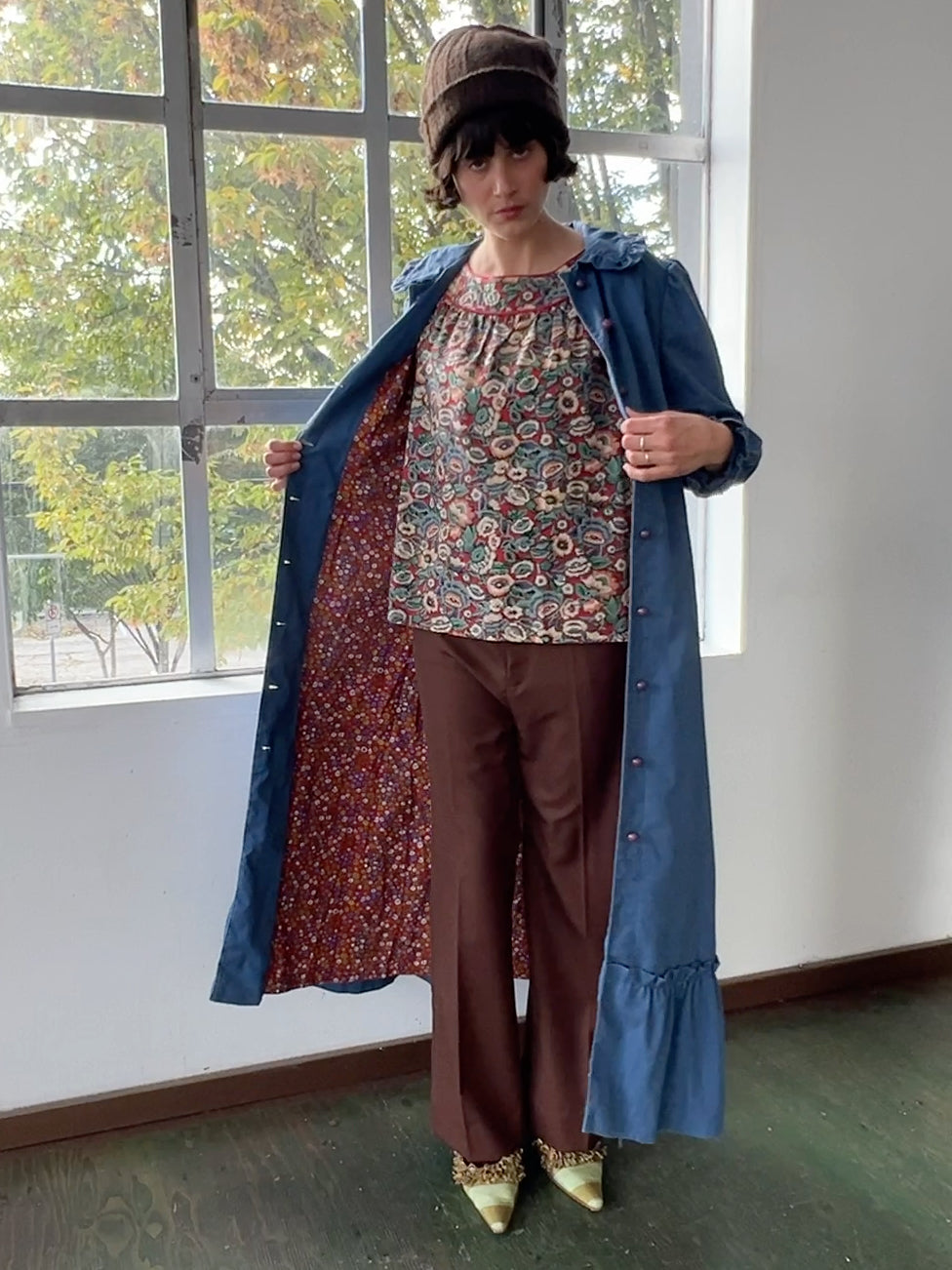 Vintage Ruffled Cottage Duster - Blue | Garmentory