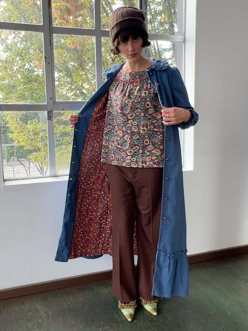 Vintage Ruffled Cottage Duster - Blue | Garmentory