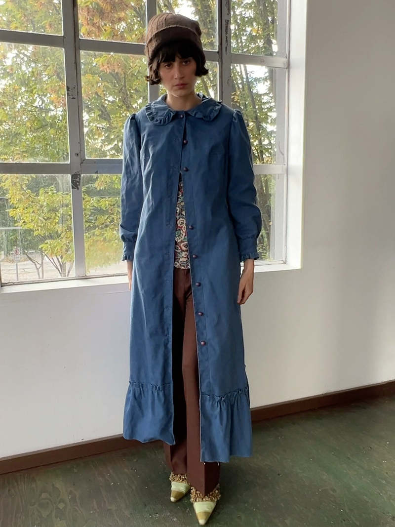 Vintage Ruffled Cottage Duster - Blue | Garmentory