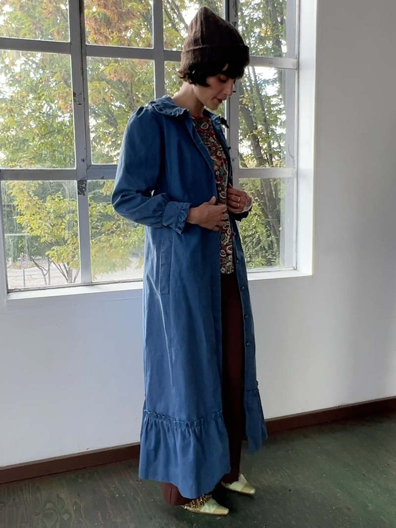 Vintage Ruffled Cottage Duster - Blue | Garmentory