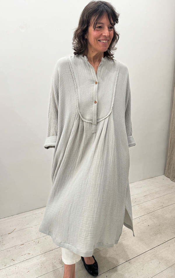 Two Sample bib caftan dress - grey | Garmentory