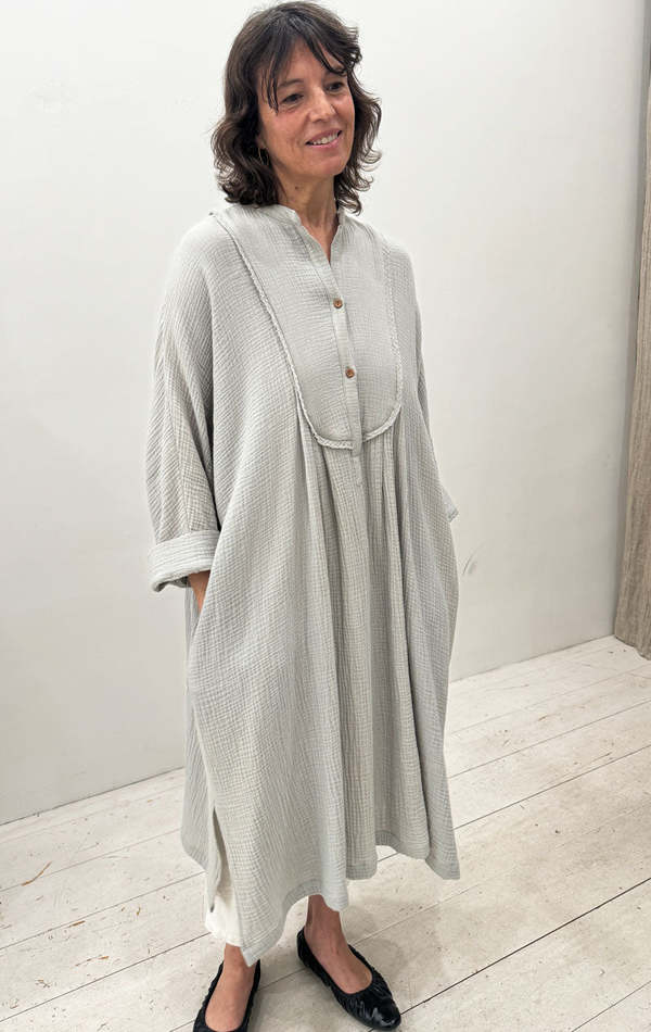 Two Sample bib caftan dress - grey | Garmentory