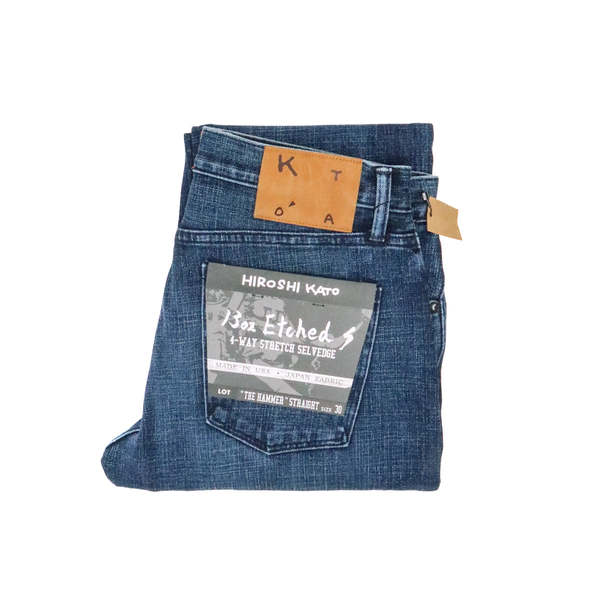 KATO The Hammer Straight 13oz Syd Selvedge Denim - Blue | Garmentory