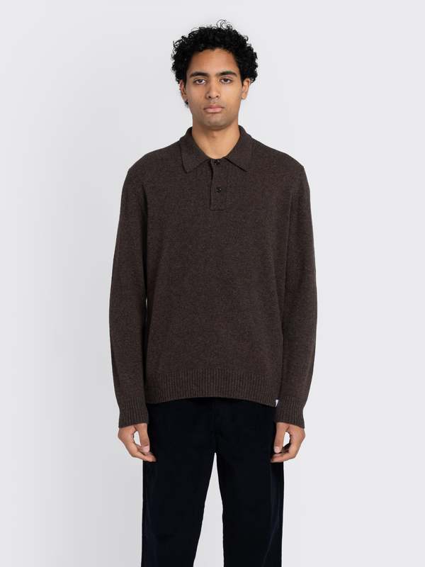 Norse Projects Norse Standard Merino Polo - Heathland Brown | Garmentory