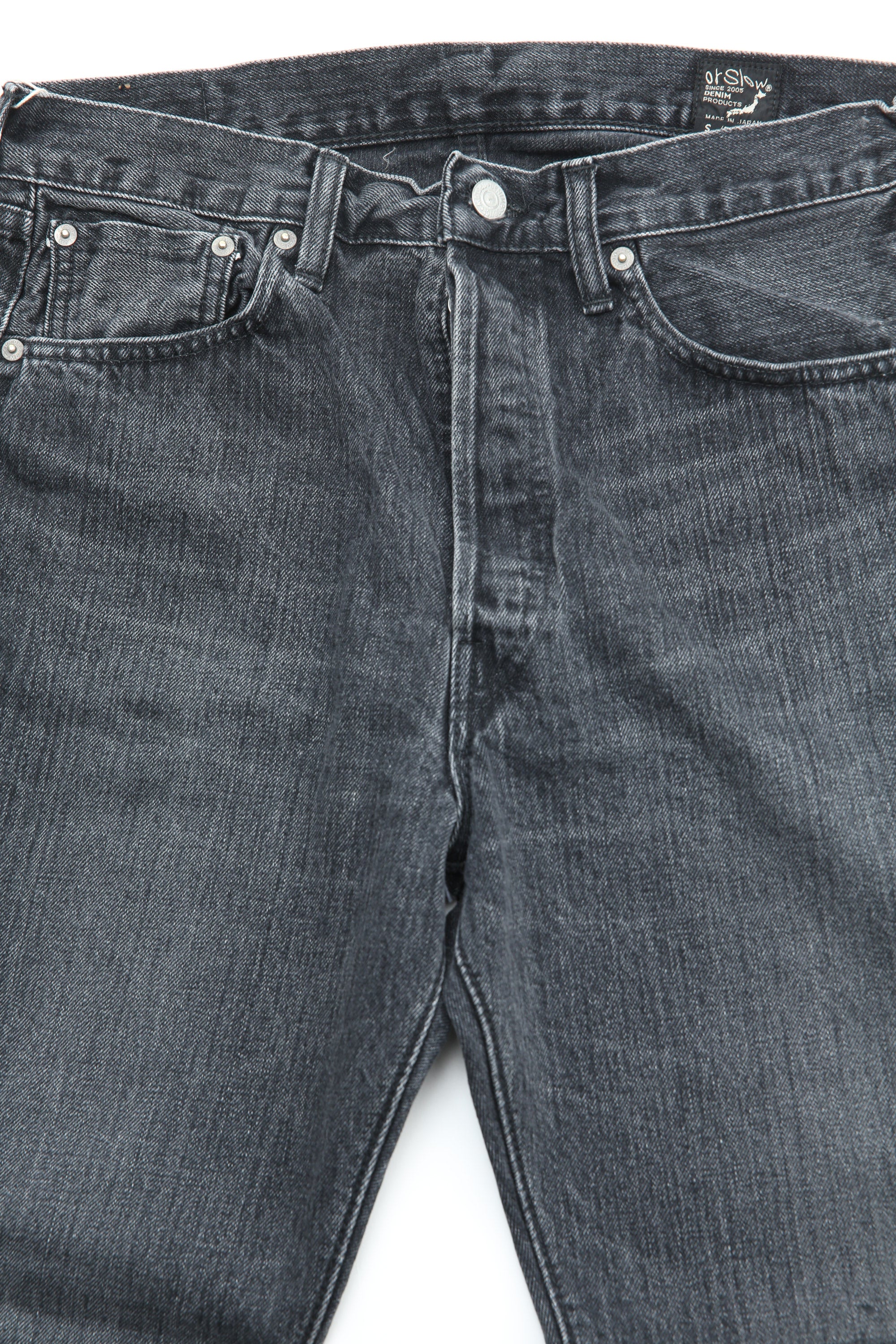 Orslow 105 Standard Selvedge - Black Denim Stone | Garmentory