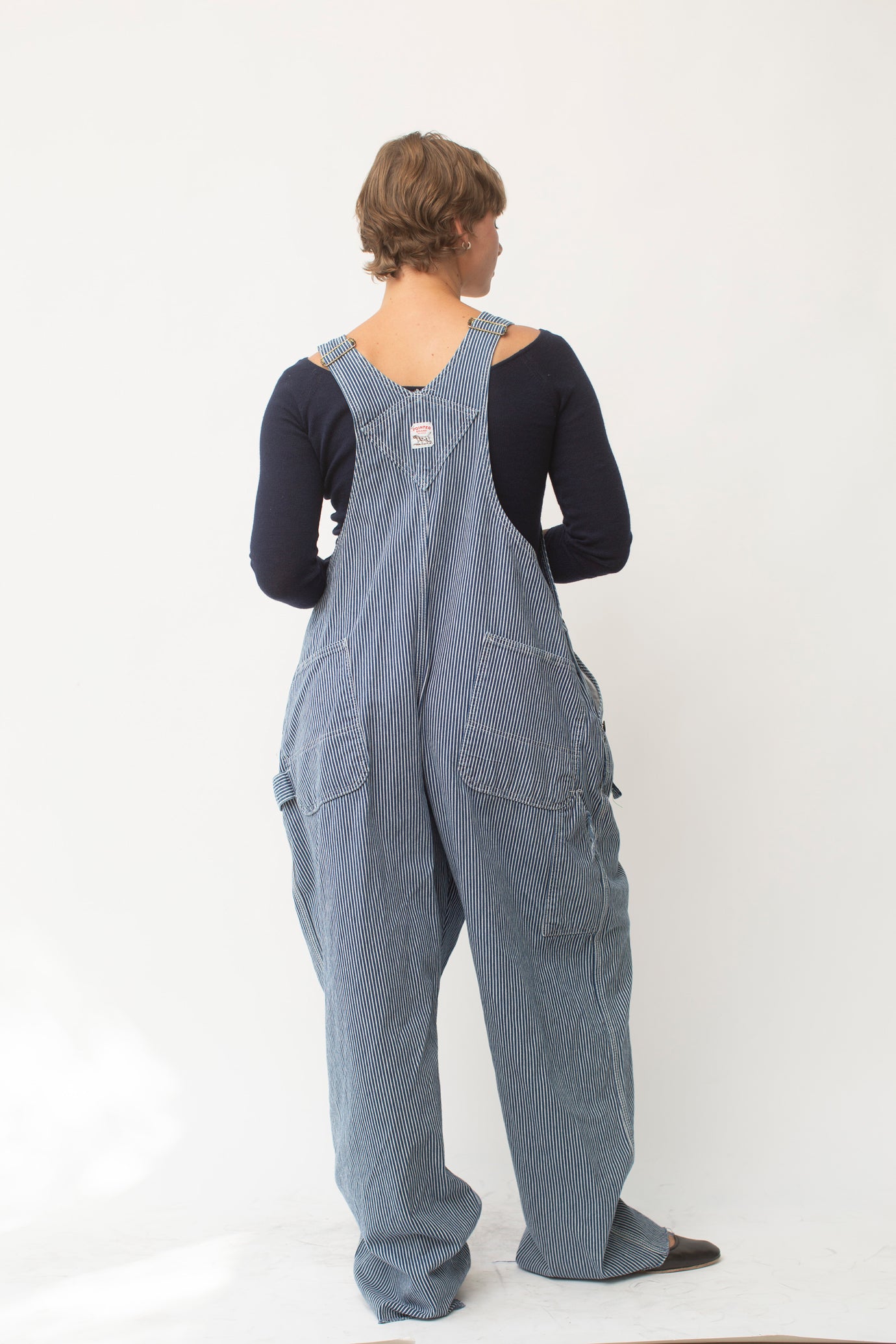 Vintage Pointer Railroad Stripe Overalls - Blue | Garmentory