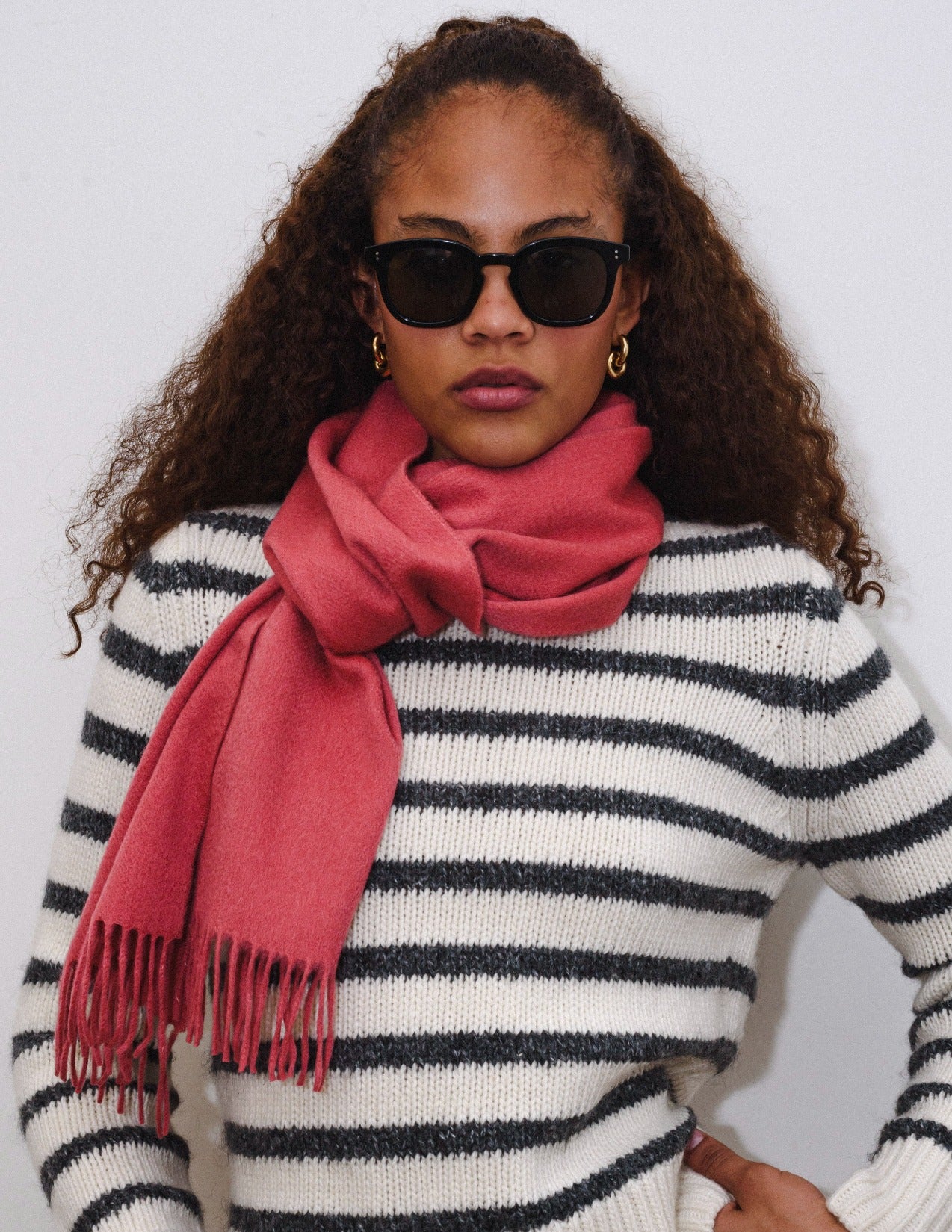 Alex Mill Merino Wool Stripe Sweater - White/Ash | Garmentory