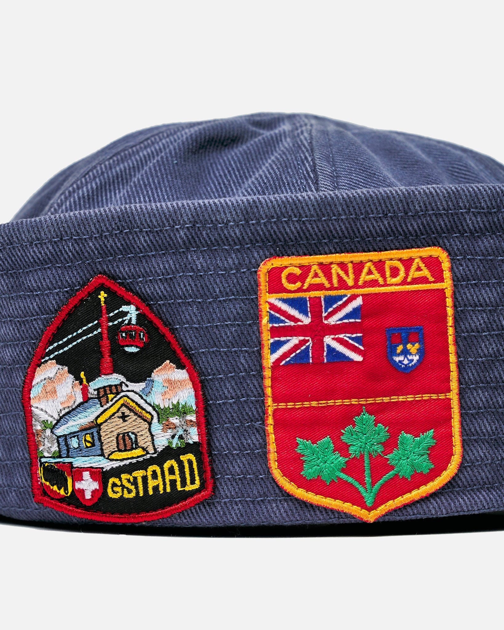 BODE Patched Sailor Cap - Blue | Garmentory