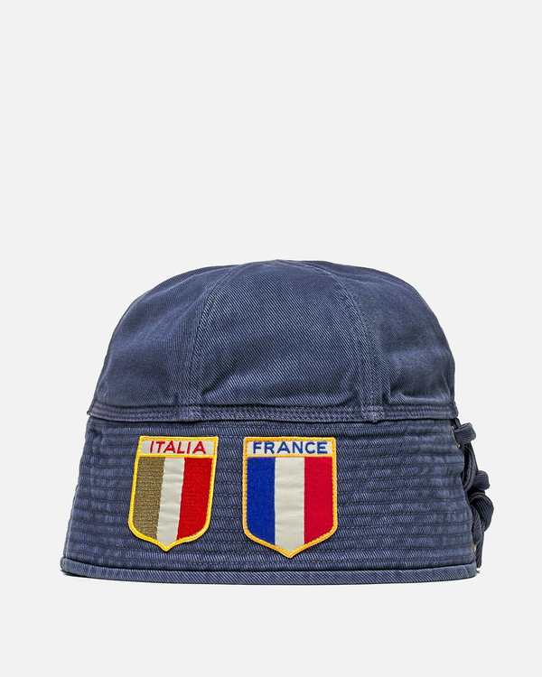 BODE Patched Sailor Cap - Blue | Garmentory