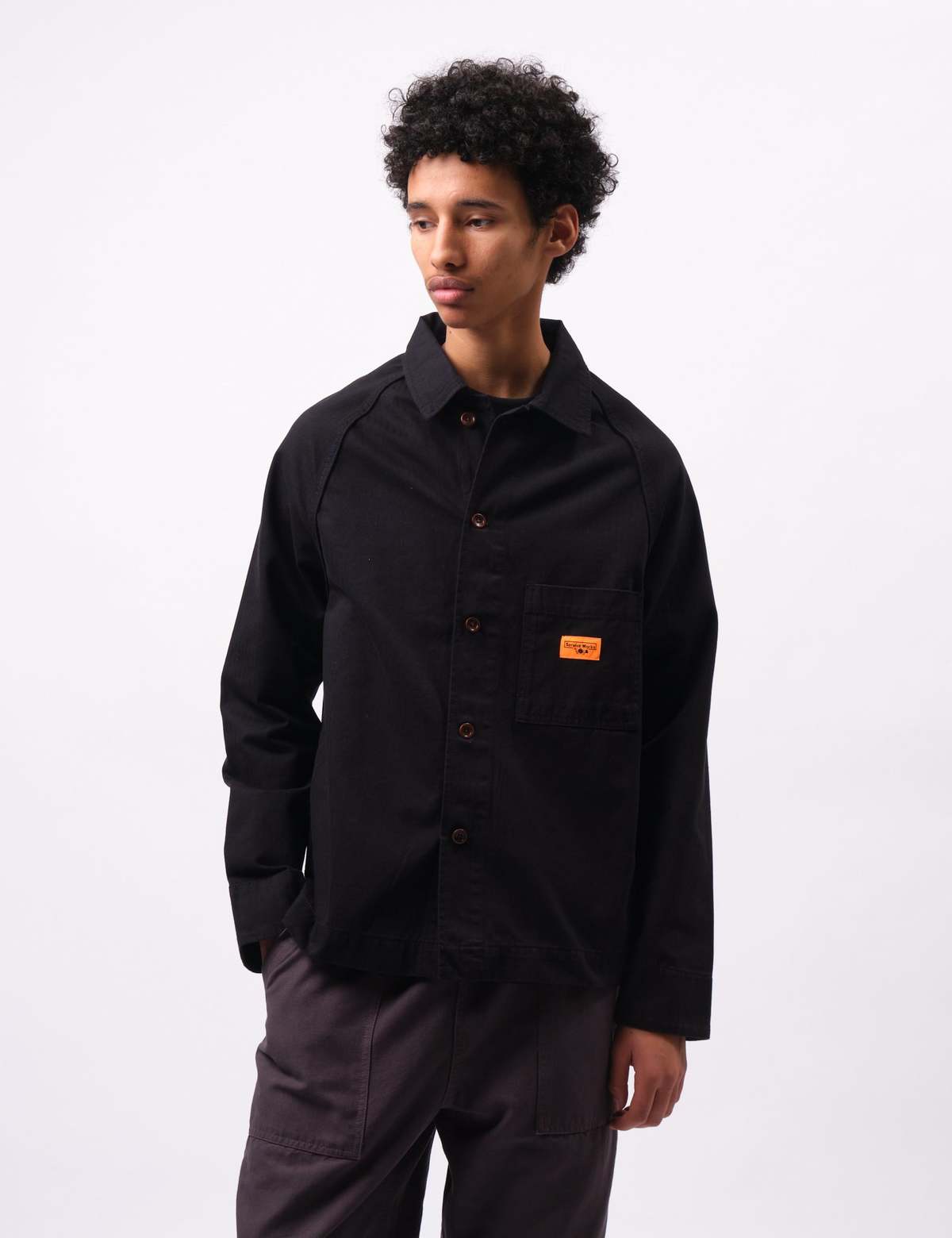 Service Works Herringbone FOH Jacket - Black | Garmentory