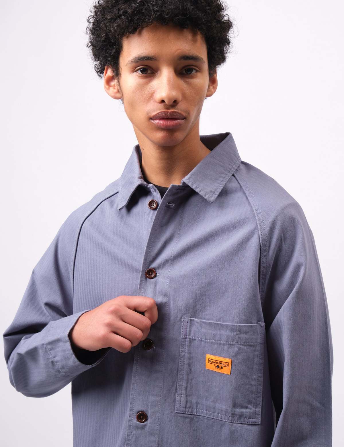 Service Works Herringbone FOH Jacket - Harbour Blue | Garmentory