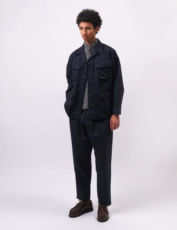 Universal Works Jungle Brushed Polytech Jacket - Navy Blue | Garmentory