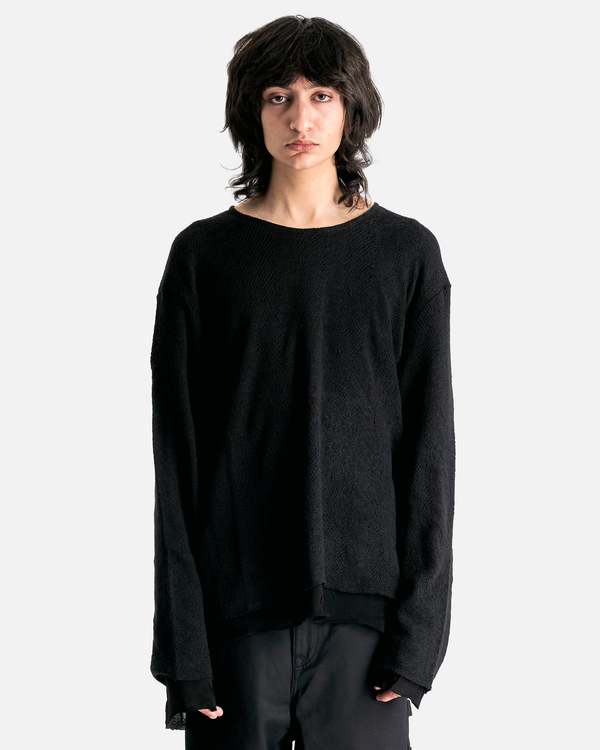 Our Legacy Double Lock Longsleeve - Black Crochet Stripe | Garmentory