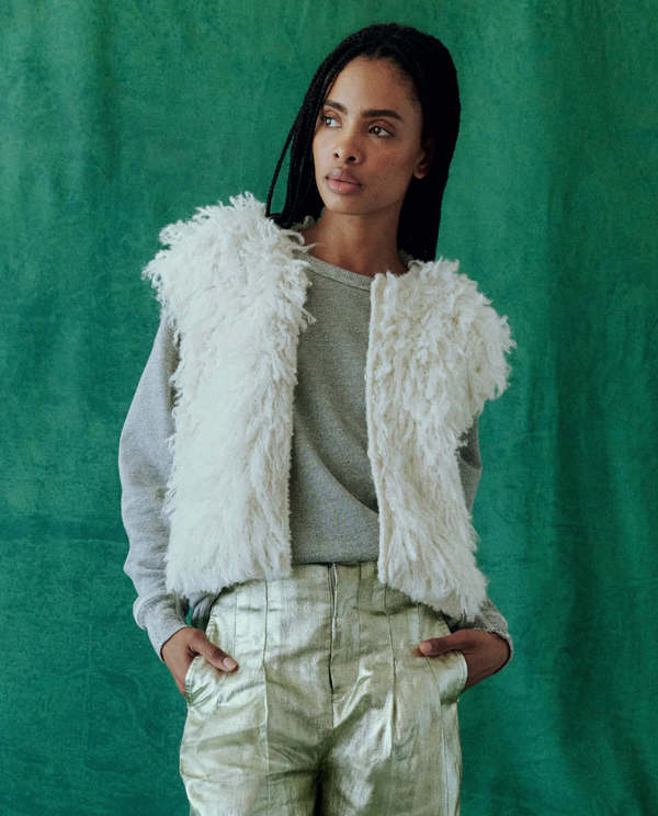 The Great. Boucle Loop Vest - Soft White | Garmentory