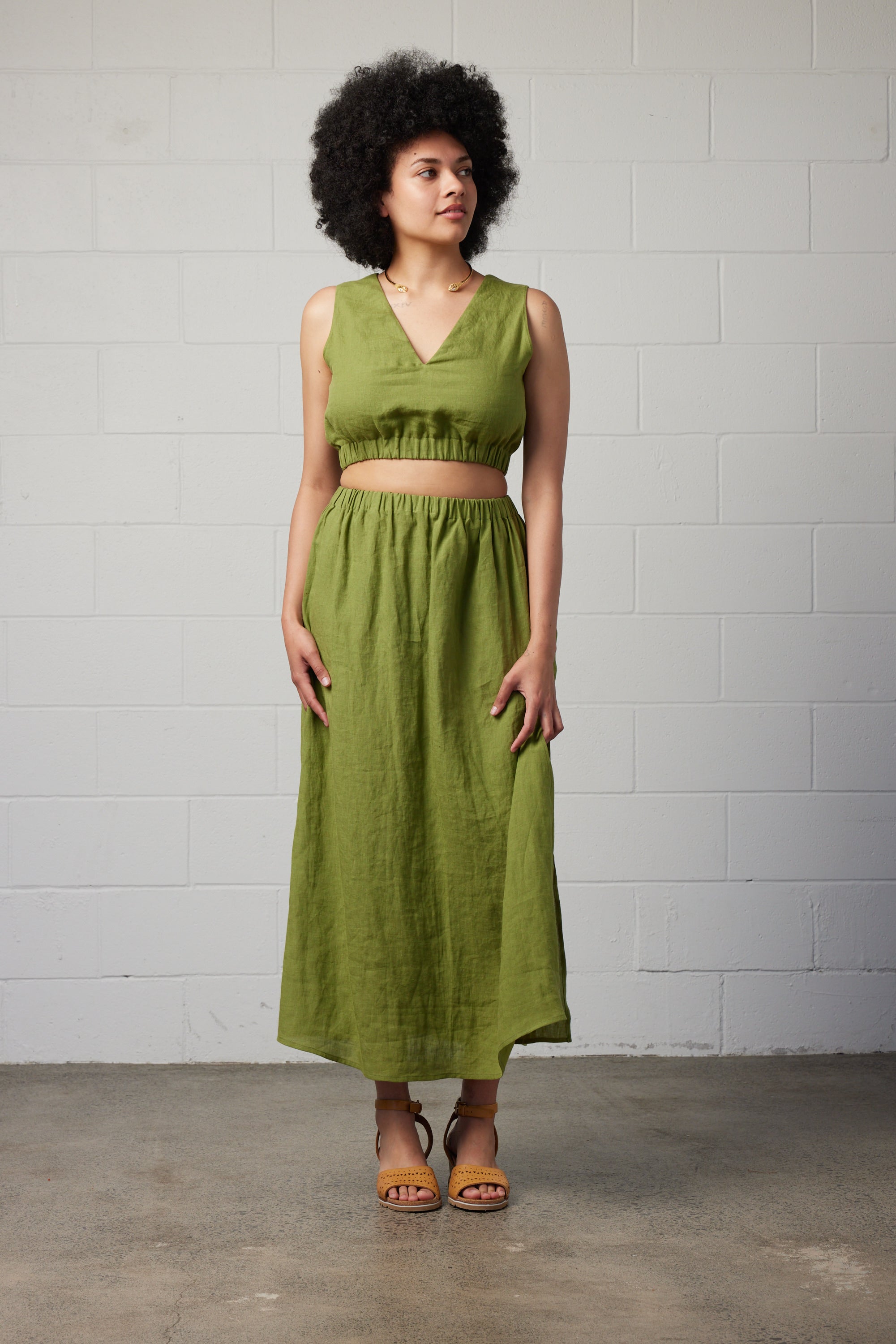 Towa Maisie Linen Set - Green | Garmentory
